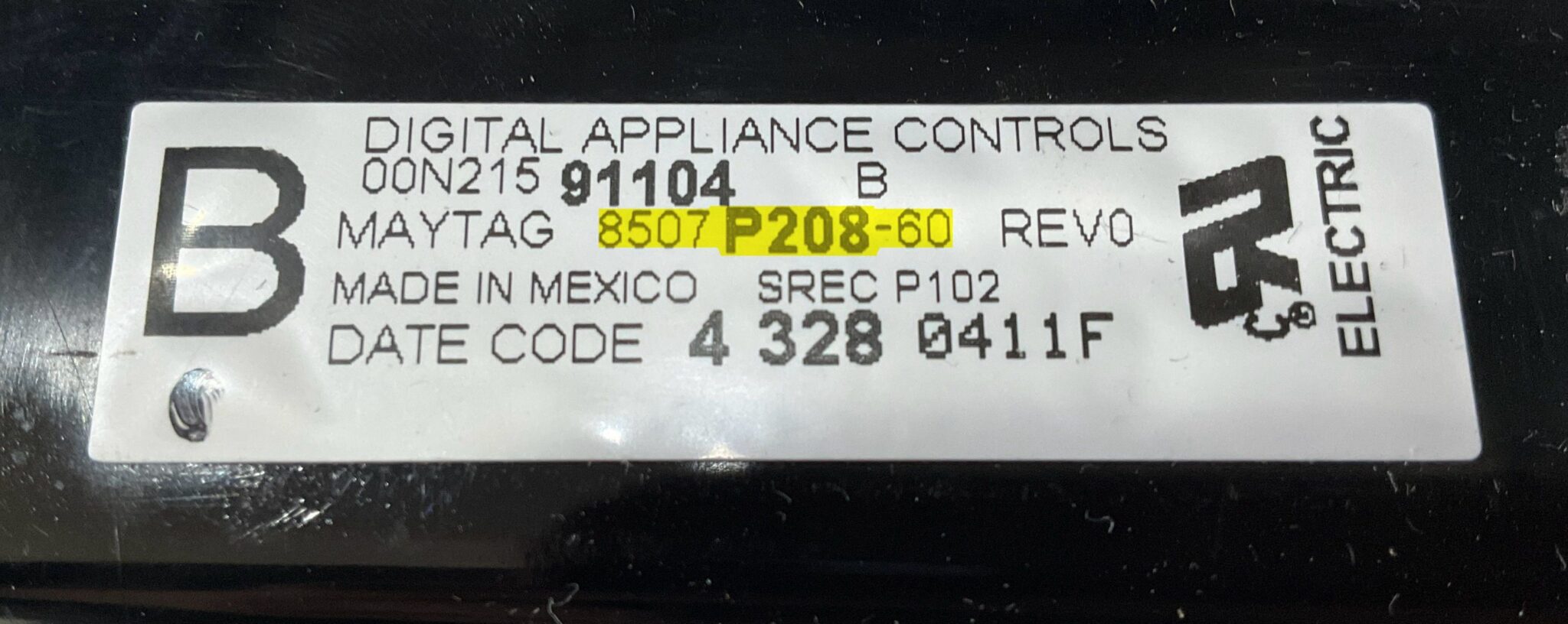 Part #8507P208-60 | Maytag Oven Control Board